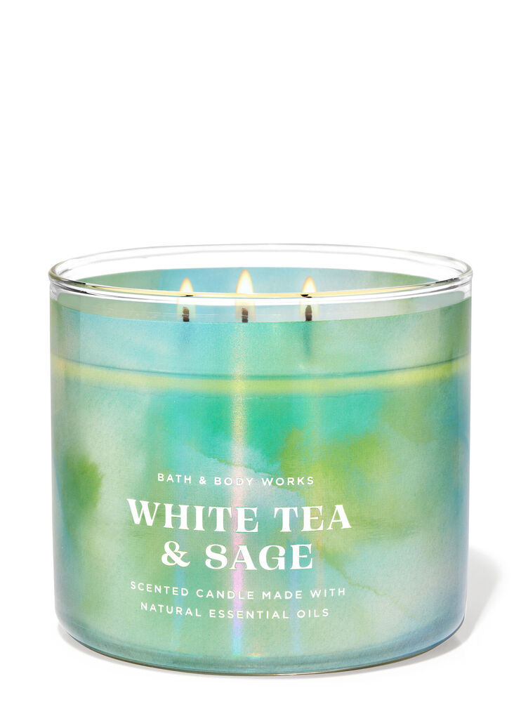 Buy White Tea & Sage 3-Wick Candle Online | Bath & Body Works Thailand