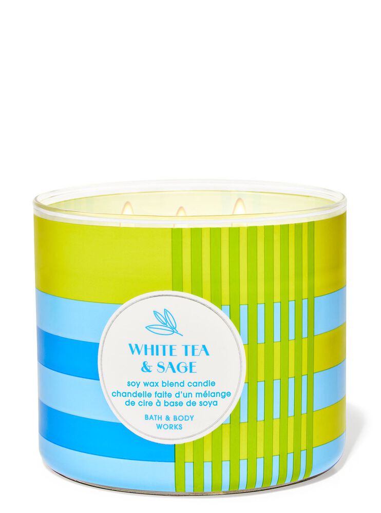 Buy White Tea & Sage 3-Wick Candle Online | Bath & Body Works Thailand