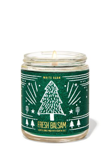 Shop Fresh Balsam Single Wick Candle | TH Bath & Body Works